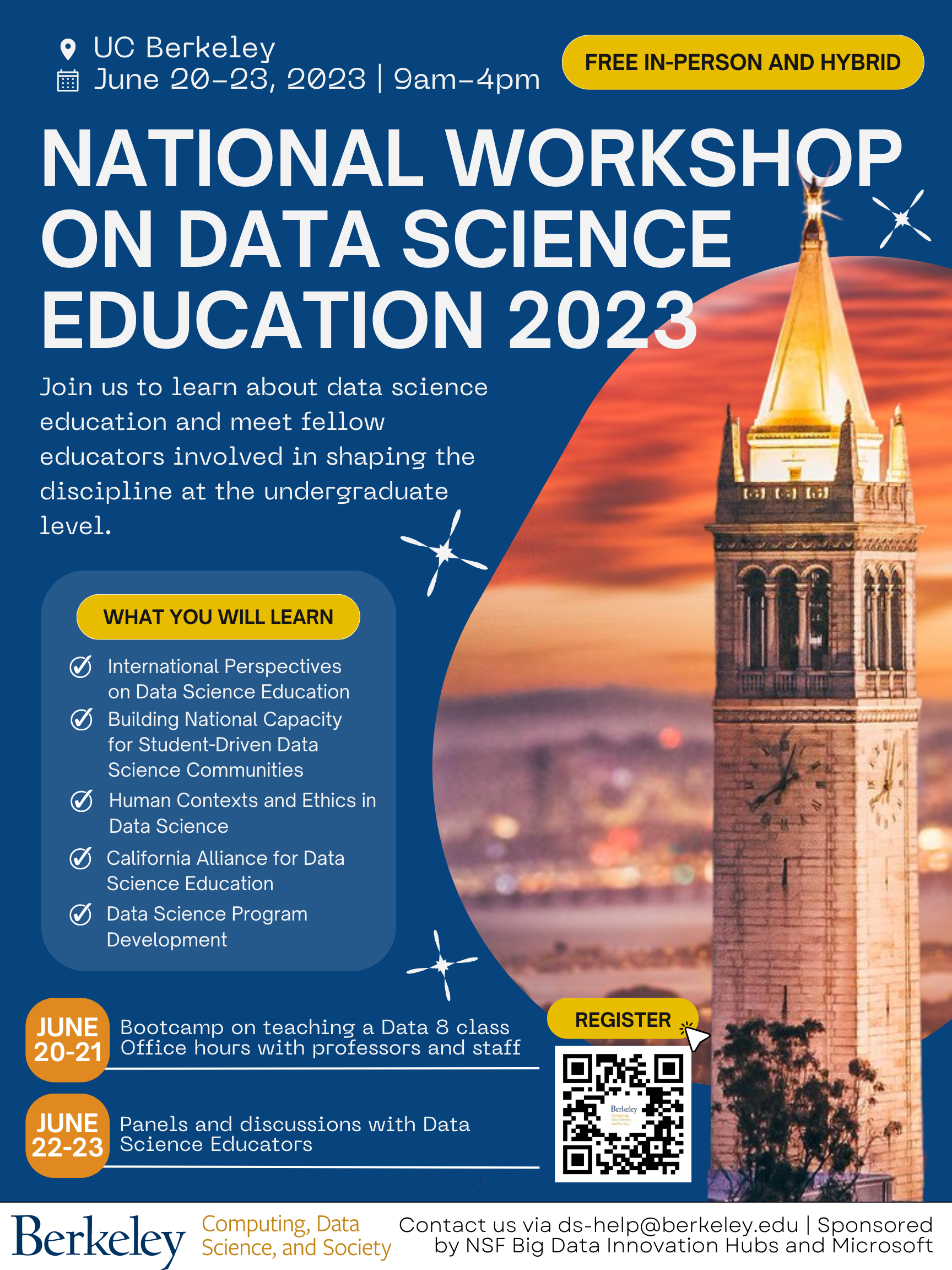 2023 National Workshop on Data Science Education | CDSS at UC Berkeley 2023 National Workshop on Data Science Education | CDSS at UC Berkeley